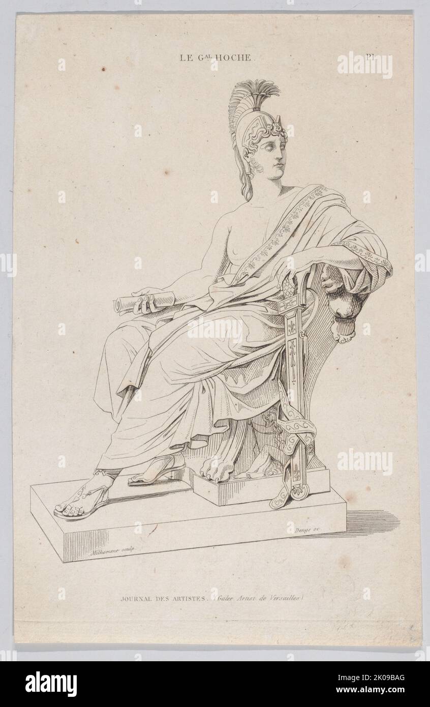 Statue of a seated Roman, from Journal des Artistes, 1827-48 Stock ...