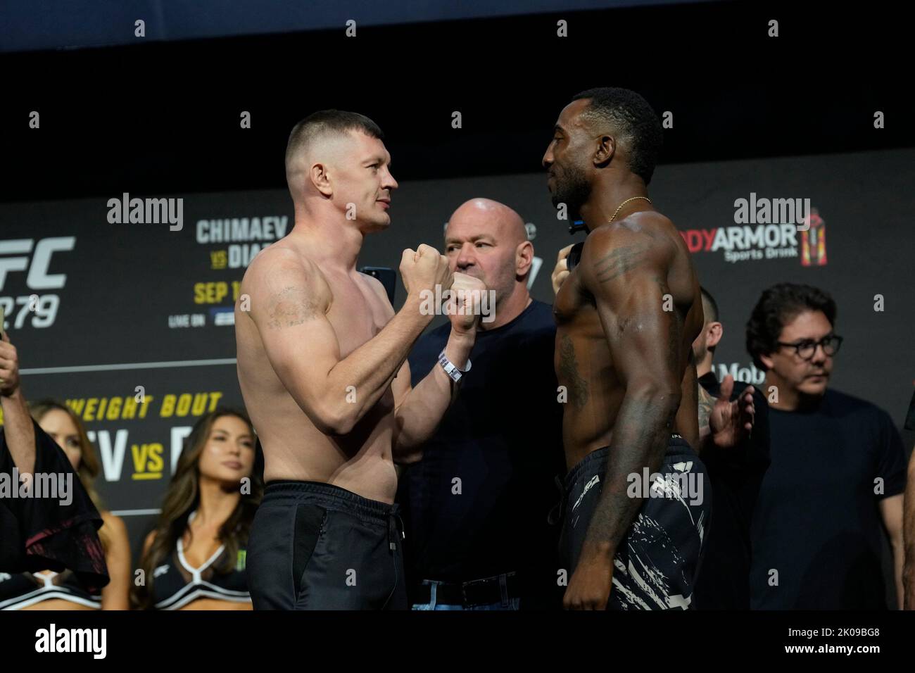 LAS VEGAS, NV - September 9: Denis Tiuliulin (L) and Jamie Pickett (R ...