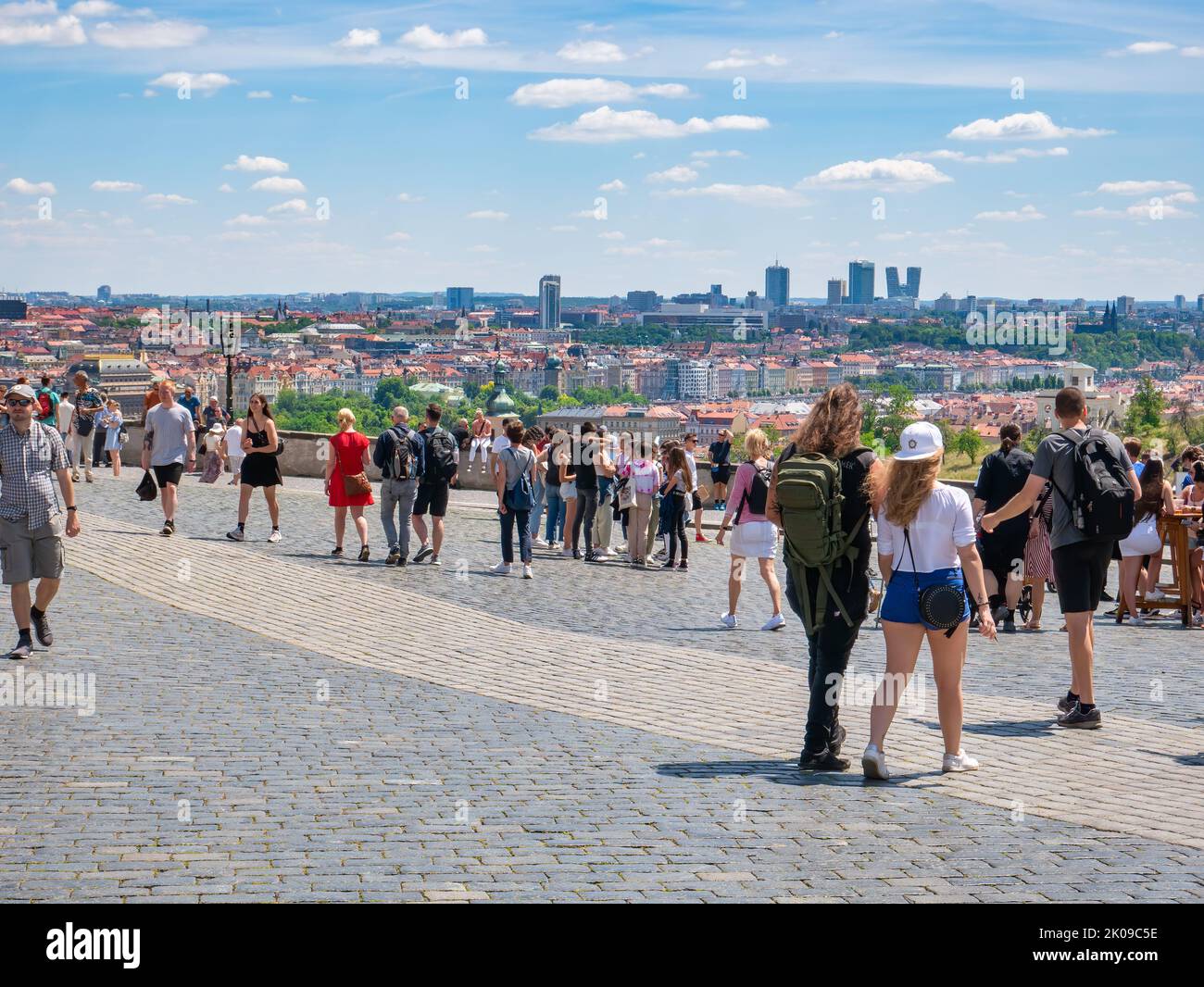 Prague, Czech Republic - June 2022: Scenic spot Mirador de San Matias ...