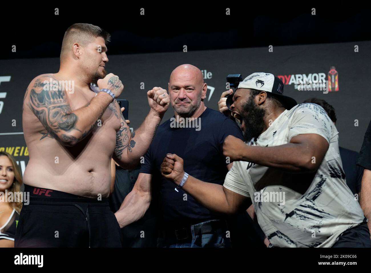 LAS VEGAS, NV - September 9: Jake Collier (L) and Chris Barnett (R ...