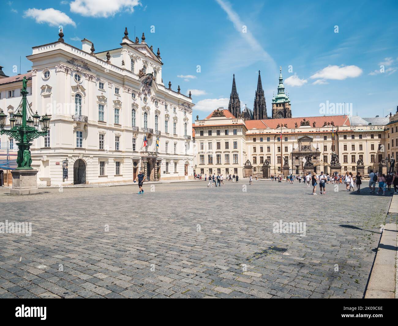 Prague, Czech Republic - June 2022: The Archbishop’s Palace near Prague ...
