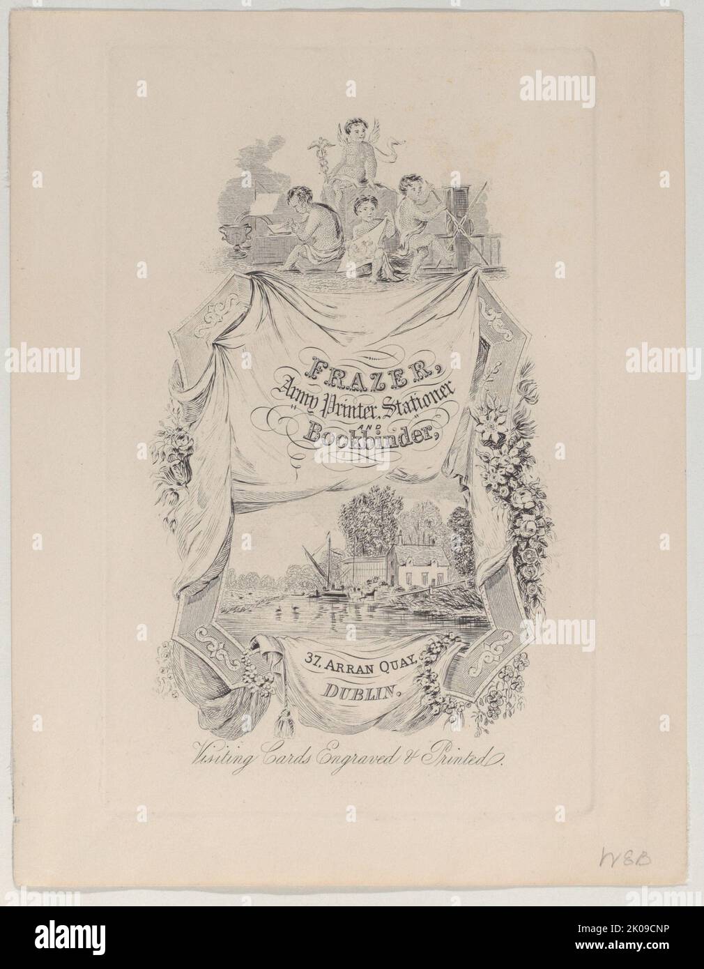 Trade Card for Frazer, Army Printer, Stationer and Bookbinder, 19th ...