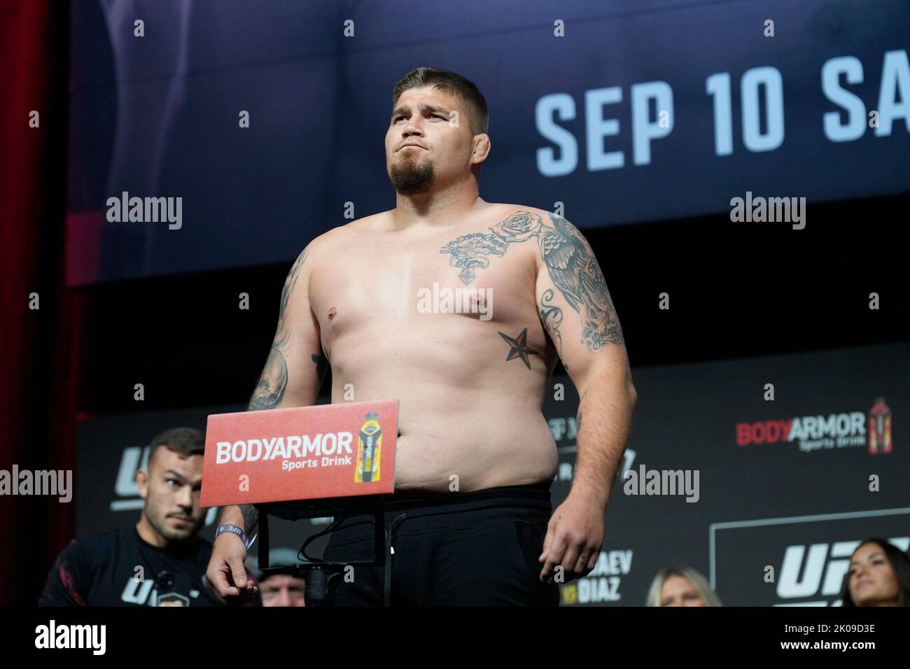 LAS VEGAS, NV - September 9: Jake Collier at MGM Grand Garden Arena for ...