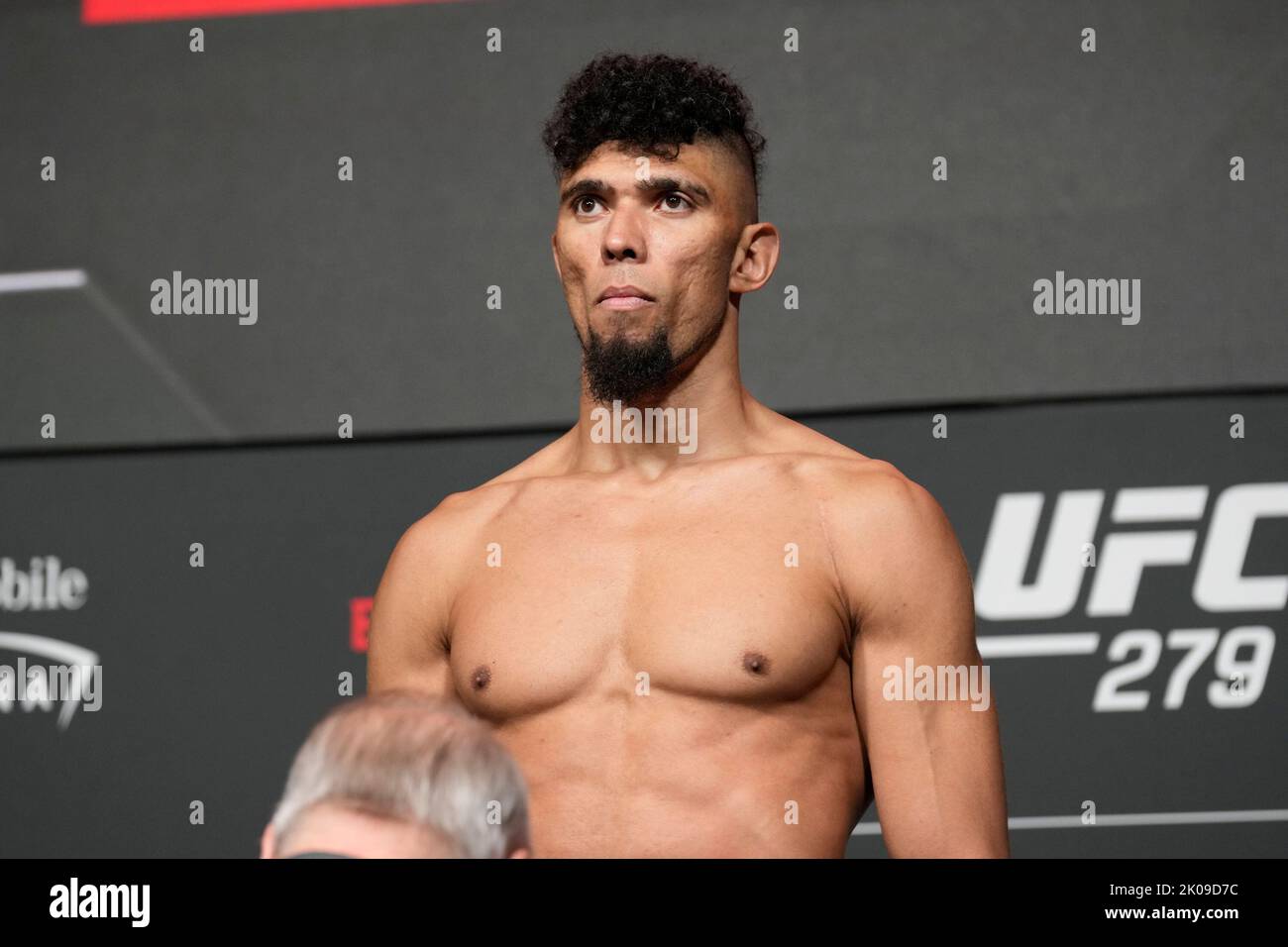 LAS VEGAS, NV - September 9: Johnny Walker steps on the scale for the ...