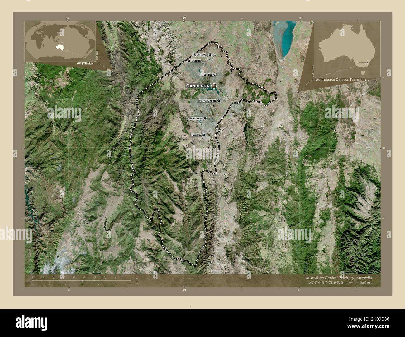 Australian Capital Territory, territory of Australia. High resolution ...