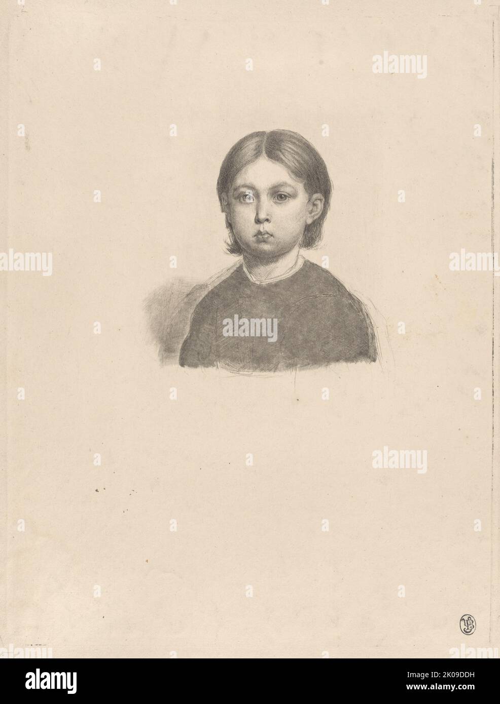 Portrait of a young girl, 1832 Stock Photo - Alamy