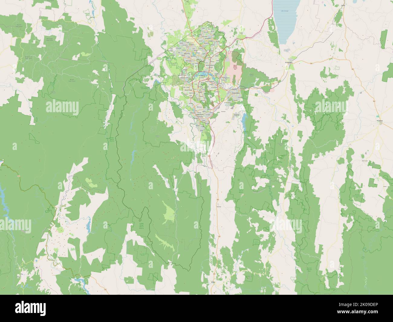 Australian Capital Territory, territory of Australia. Open Street Map ...