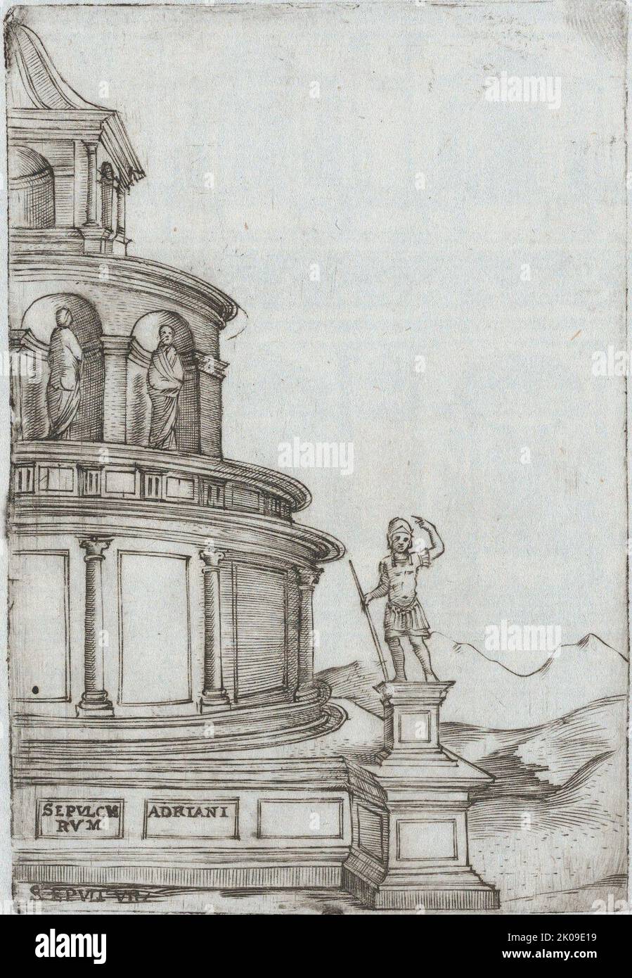 Termae Deocletiani, from a Series of Prints depicting (reconstructed ...