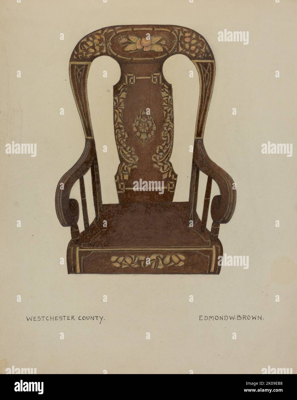 Pa. German Rocking Chair, c. 1937 Stock Photo - Alamy