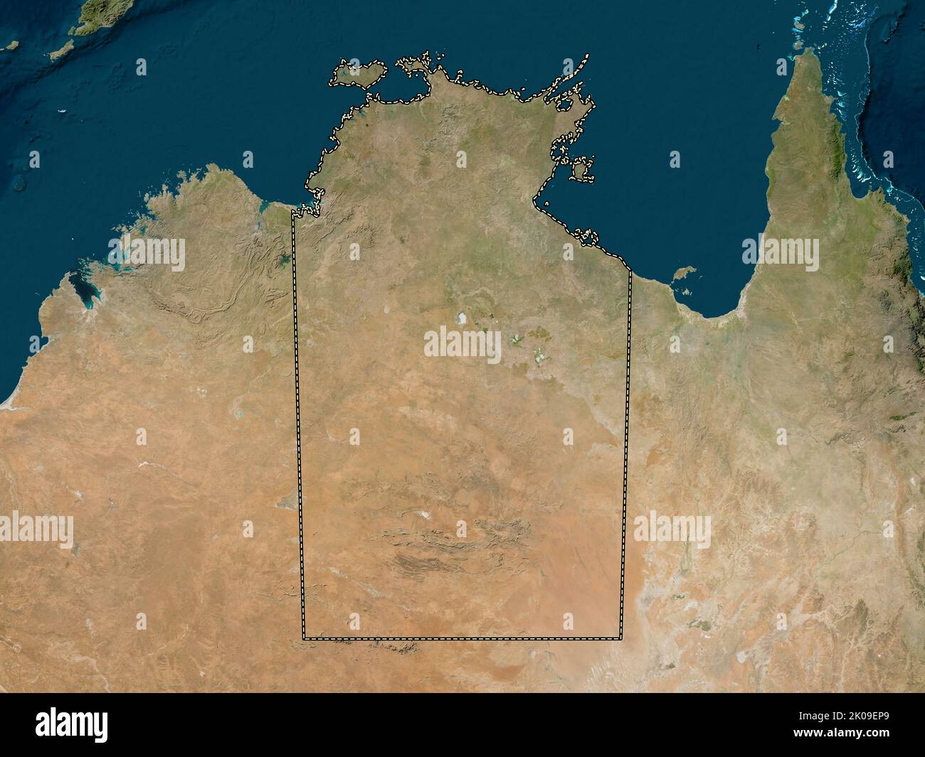 Northern Territory, territory of Australia. Low resolution satellite ...