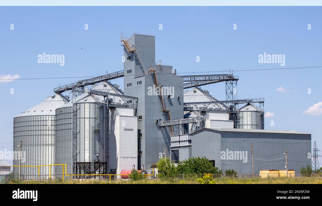 Agricultural Silos. Storage and drying. Storage of crop. Grain elevator ...