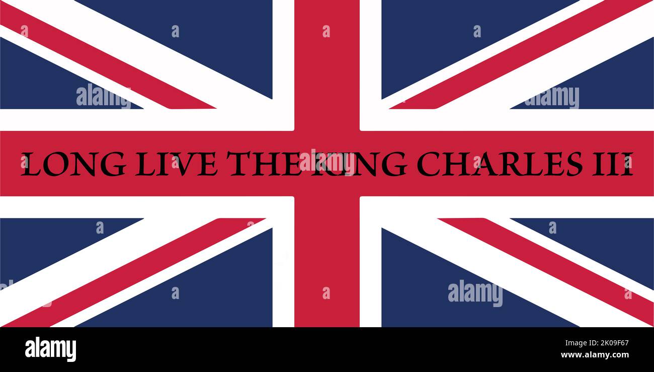 Poster of "long live the king charles III" with British flag. Ready ...