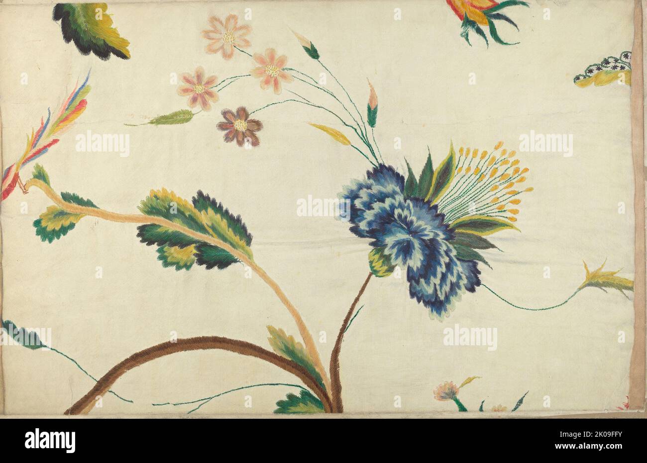 Crewel embroidery bedspread hi-res stock photography and images - Alamy