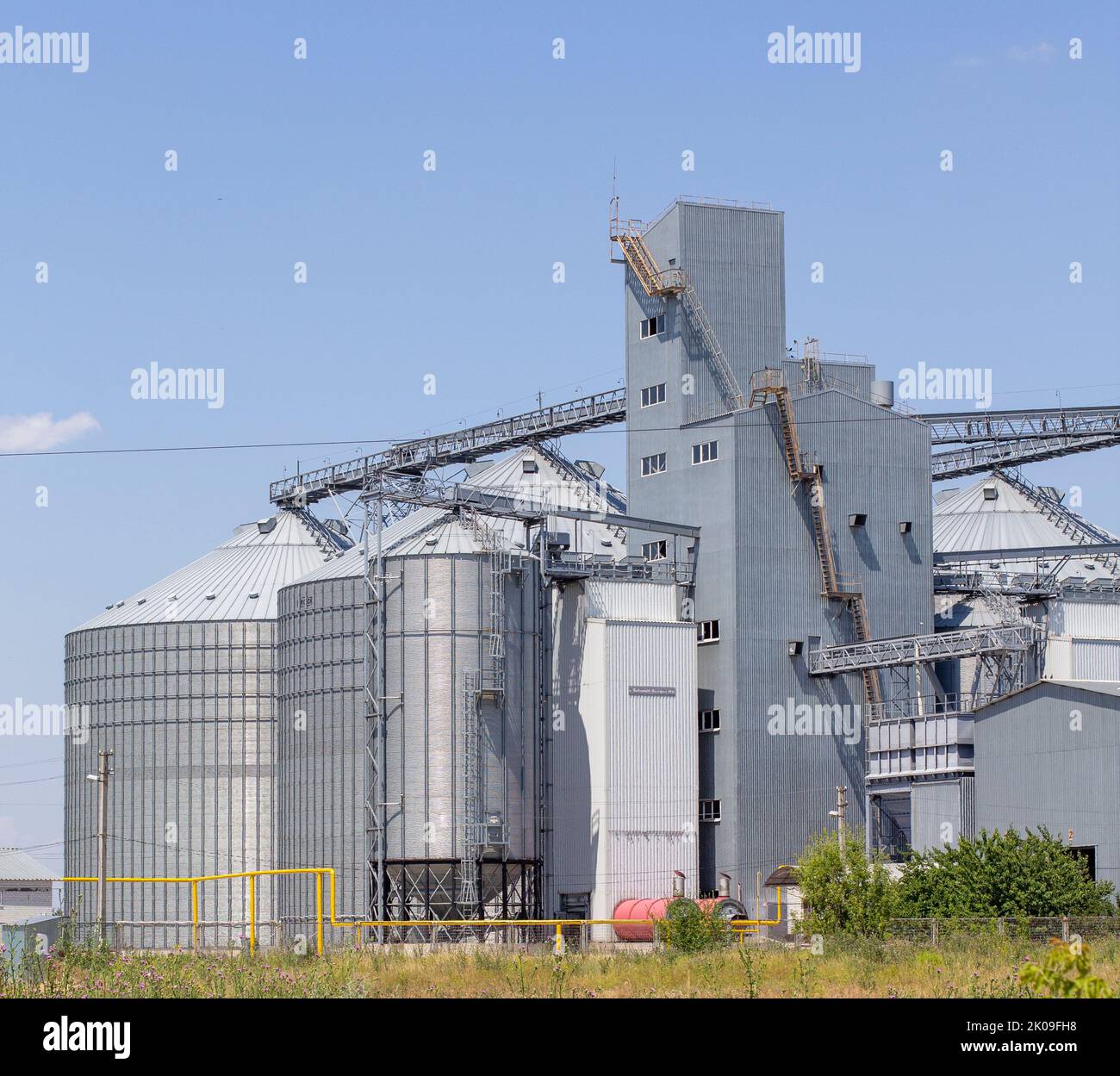 Agricultural Silos. Storage and drying. Storage of crop. Grain elevator ...