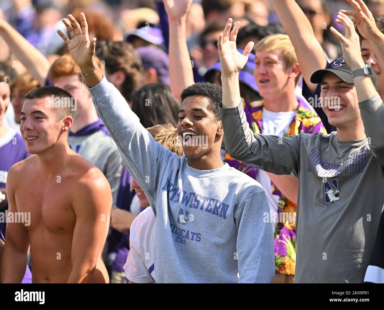 Evanston, Illinois, USA. 10th Sep, 2022. Northwestern Wildcats student ...