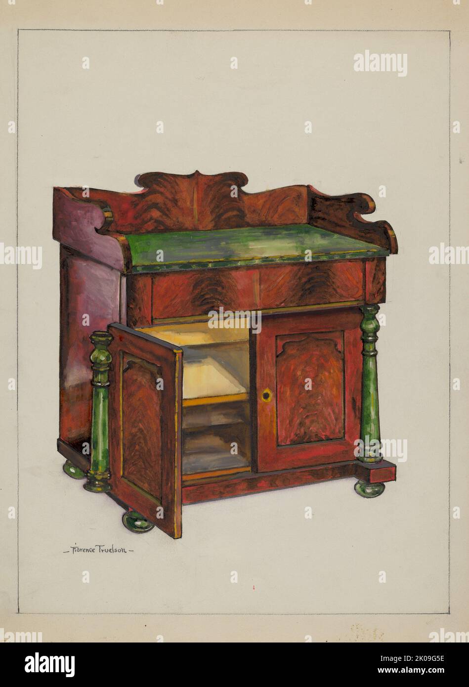 Colonial Wash Stand, c. 1937 Stock Photo - Alamy