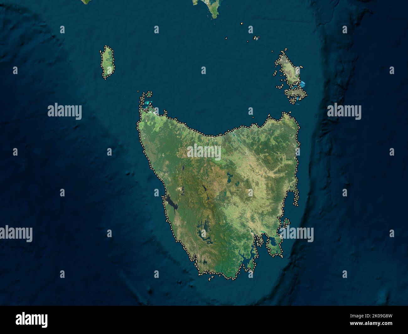 Tasmania, state of Australia. High resolution satellite map Stock Photo ... Tasmania, state of Australia. High resolution satellite map Stock Photo ...