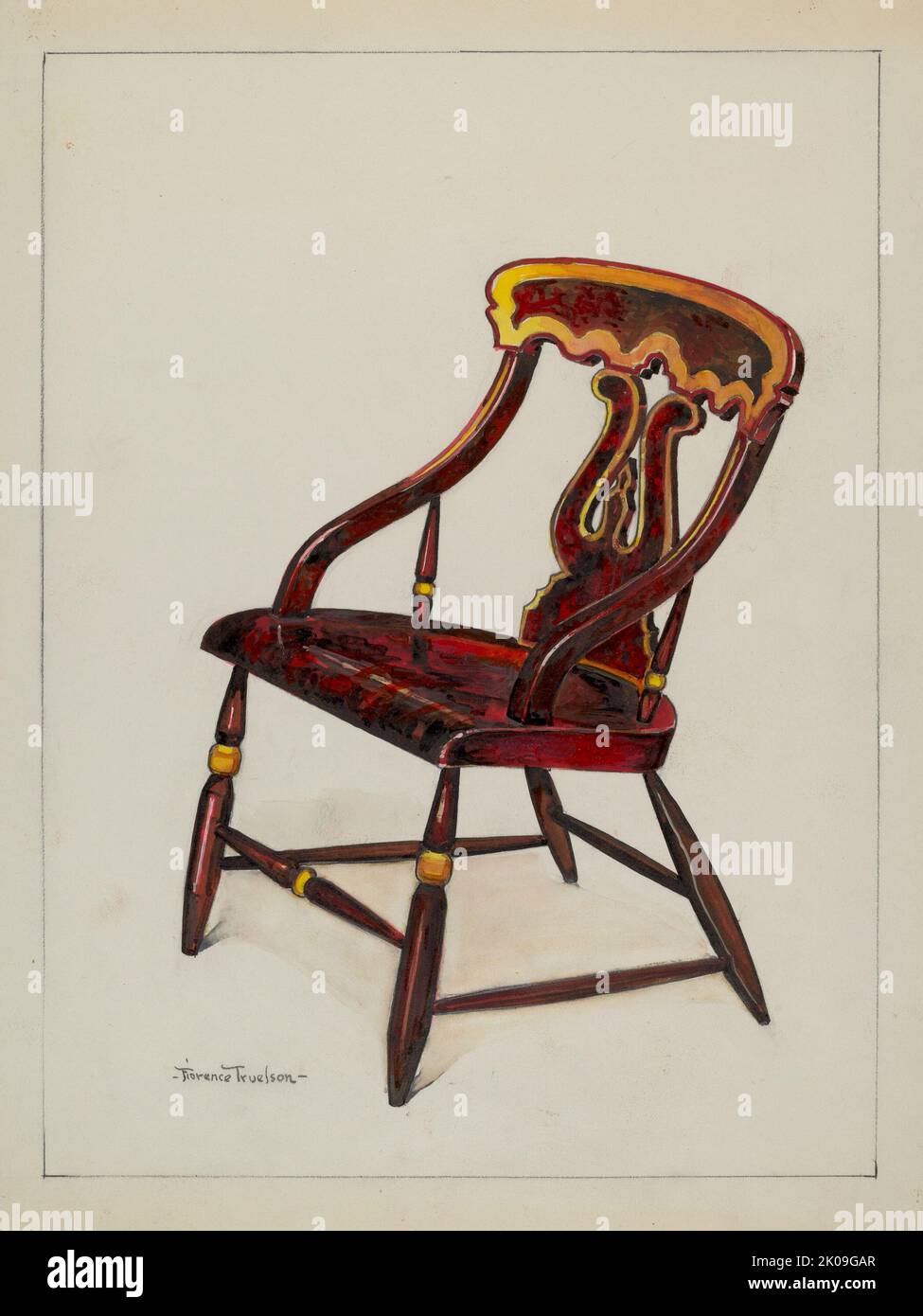 Red Pioneer Chair, c. 1937 Stock Photo - Alamy
