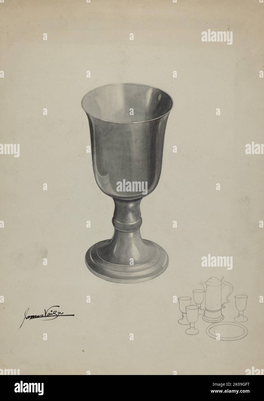 Pewter Chalice, 1935/1942 Stock Photo - Alamy