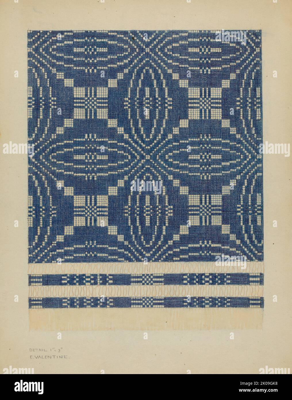 Woven Coverlet, c. 1936 Stock Photo - Alamy