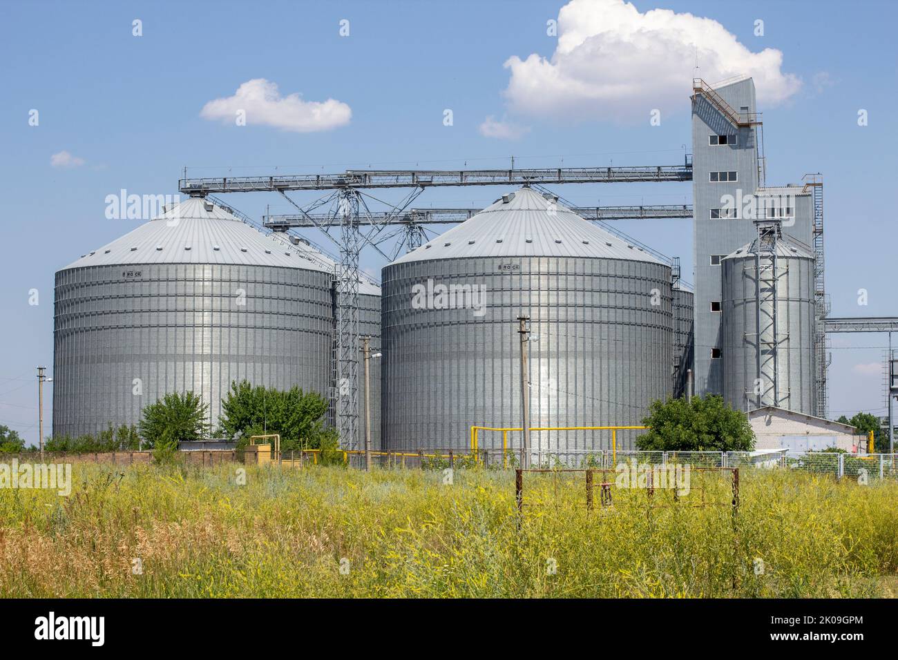 Agricultural Silos. Storage and drying. Storage of crop. Grain elevator ...