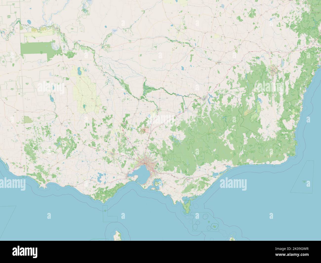 Victoria, state of Australia. Open Street Map Stock Photo - Alamy