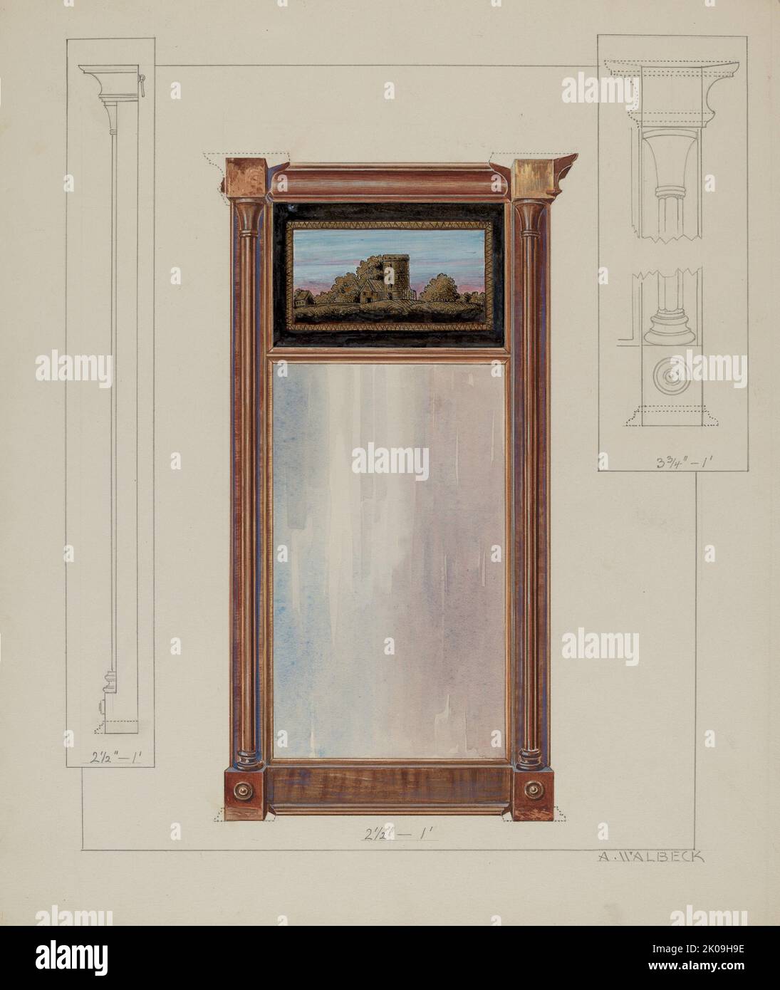 Colonial Mirror, c. 1937 Stock Photo - Alamy