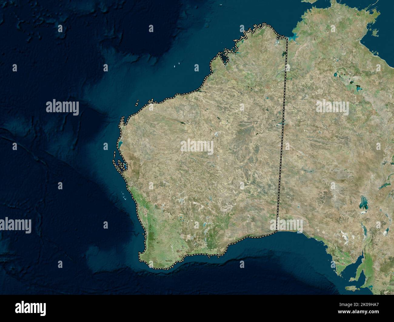 Western Australia, state of Australia. High resolution satellite map ...