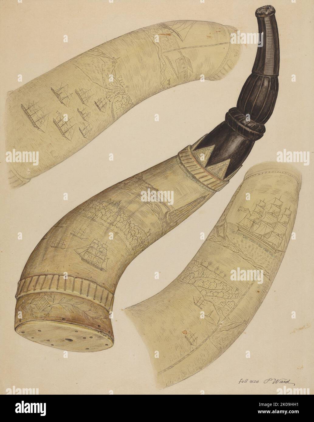Powder Horn, c. 1937 Stock Photo - Alamy