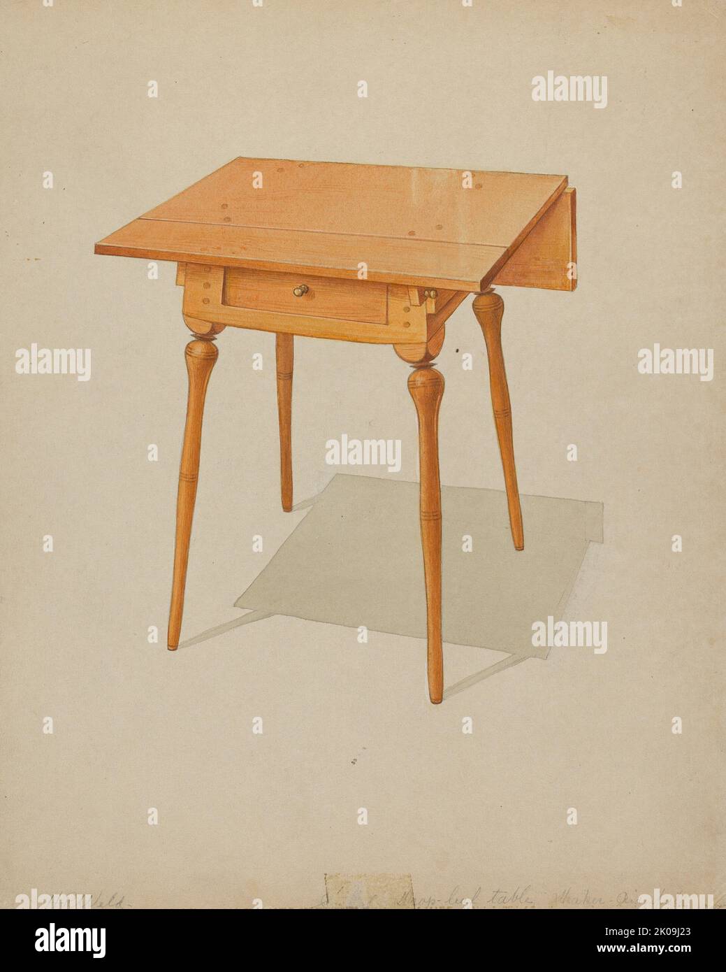 Shaker Drop-leaf Table, c. 1936 Stock Photo - Alamy