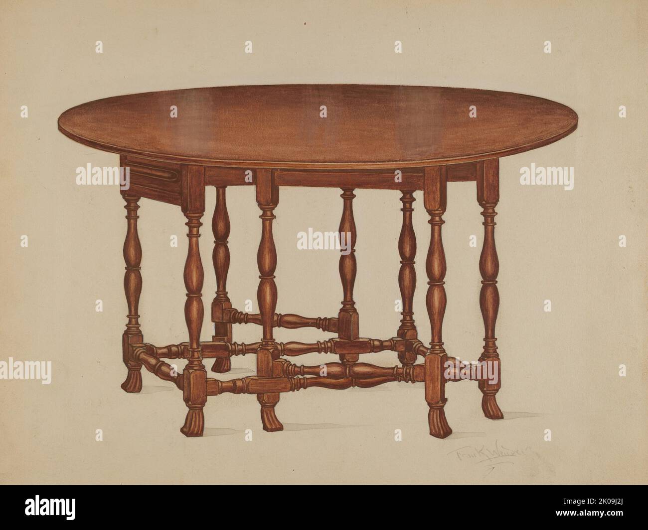 Circular gate leg table hi-res stock photography and images - Alamy