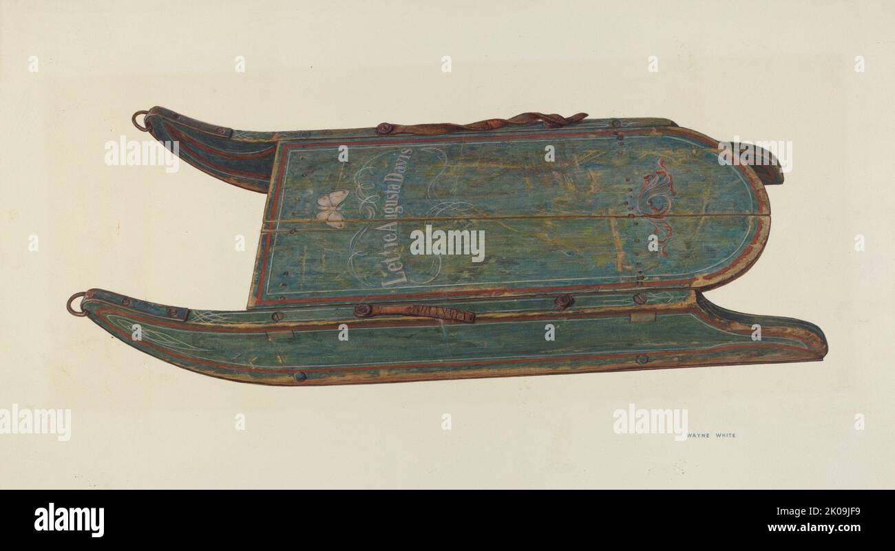 Sled, c. 1940 Stock Photo - Alamy