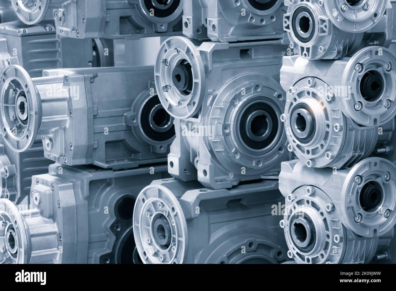 Reducer gearbox close up, industrial concept Stock Photo - Alamy