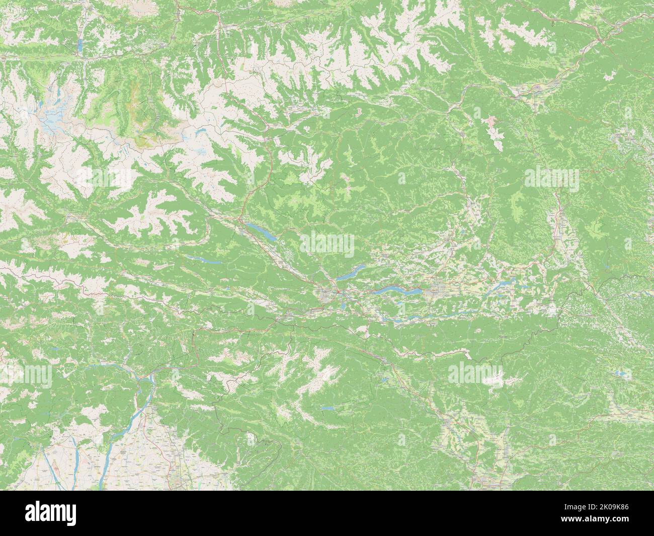 Karnten, state of Austria. Open Street Map Stock Photo - Alamy