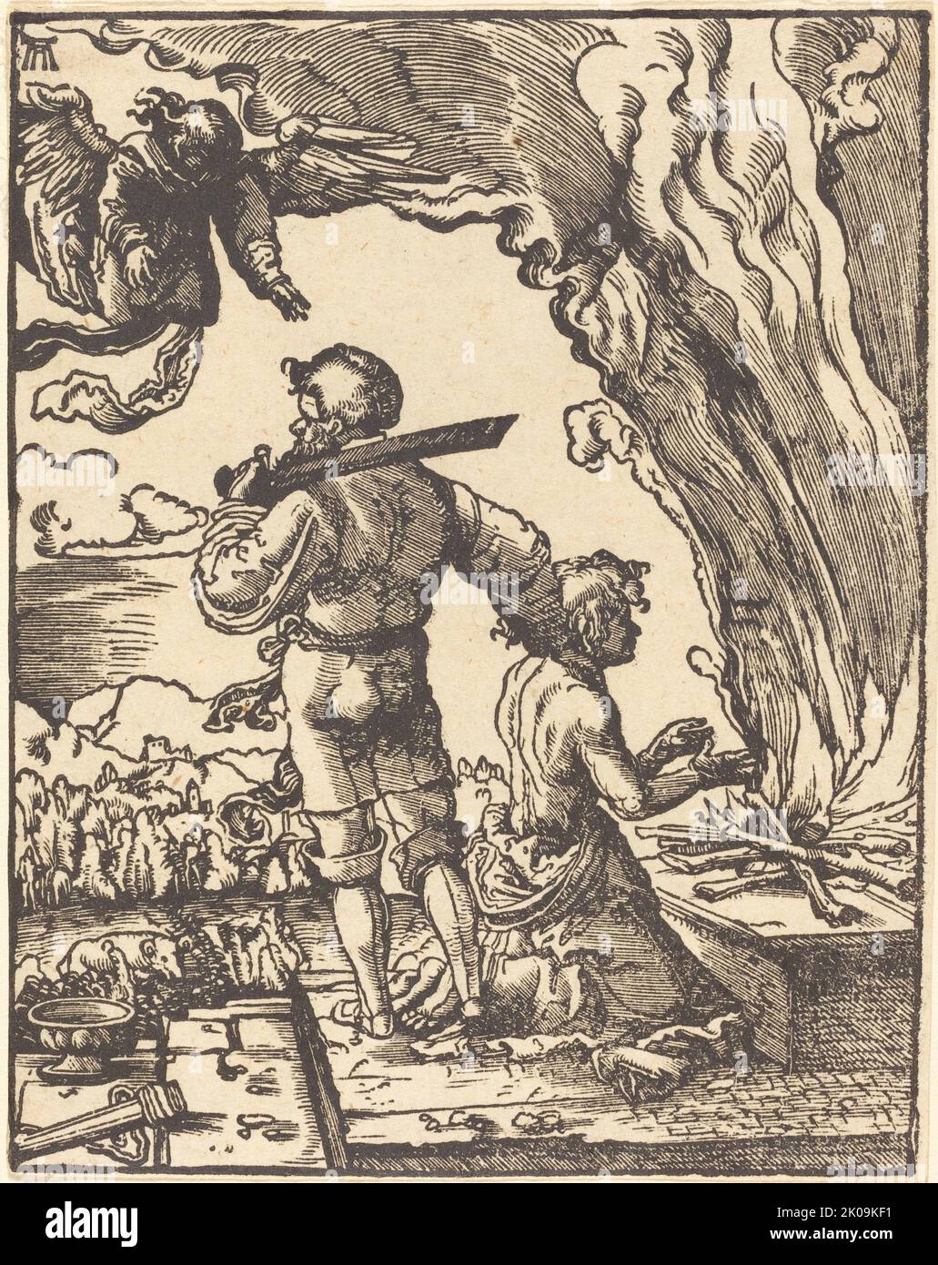 Woodcut drawing of sacrifice hi-res stock photography and images - Alamy