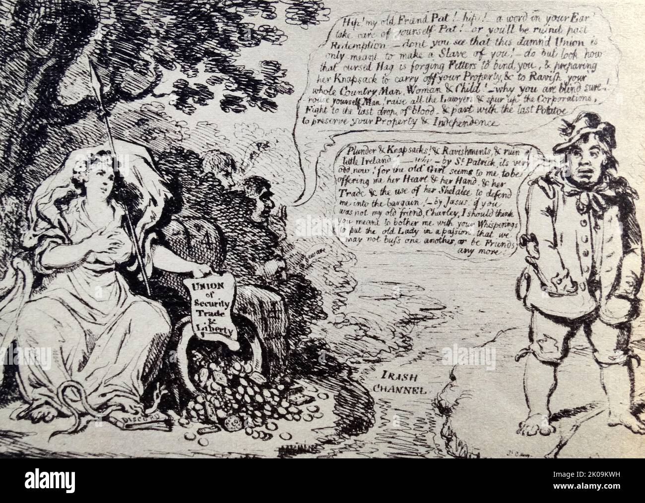 The Threat to Ireland. John Bull Illustration about Napoleon's ...