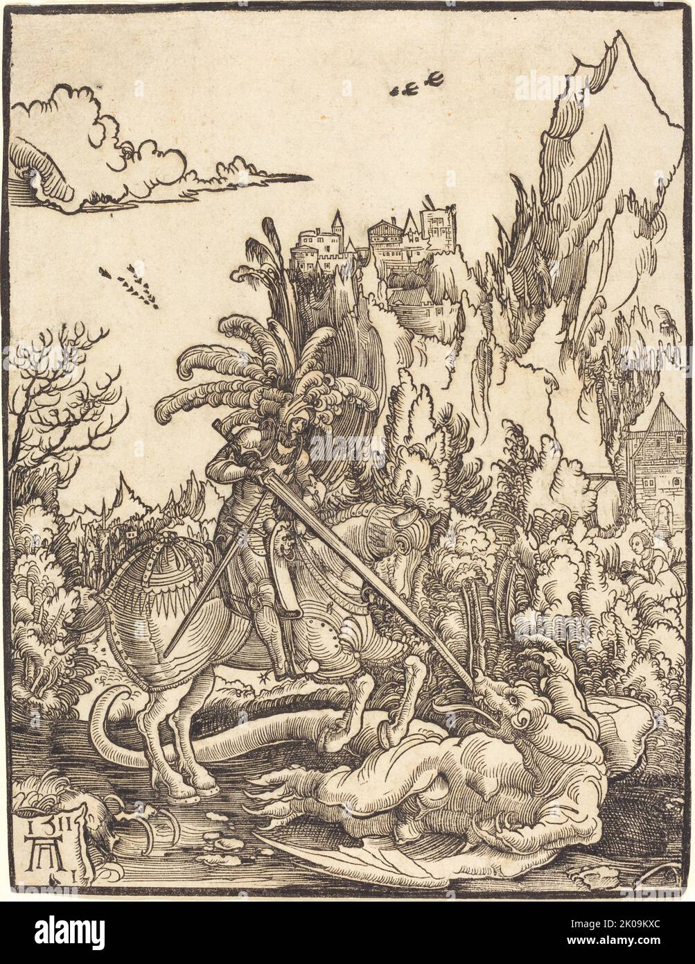 Saint George Slaying the Dragon, 1511 Stock Photo - Alamy