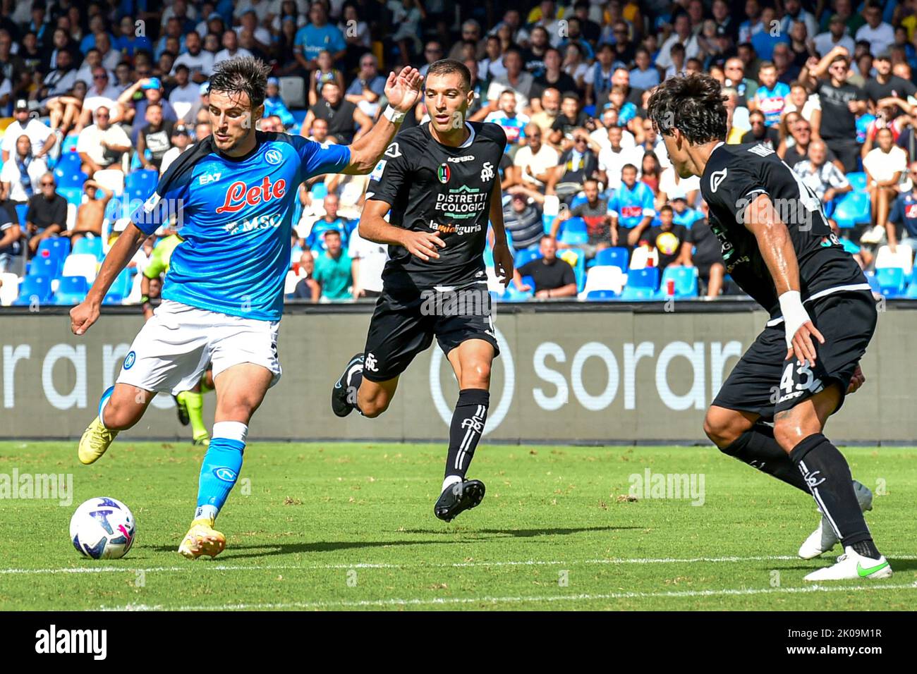 NAPLES, ITALY - SEPTEMBER 10: Eljif Elmas of Napoli during the Italian ...