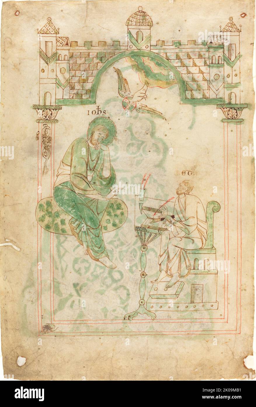 Saint John Dictating to the Venerable Bede, c. 1140 Stock Photo - Alamy