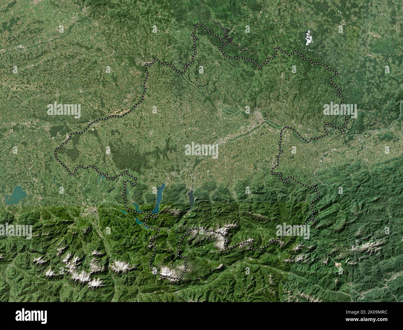 Oberosterreich state map hi-res stock photography and images - Alamy