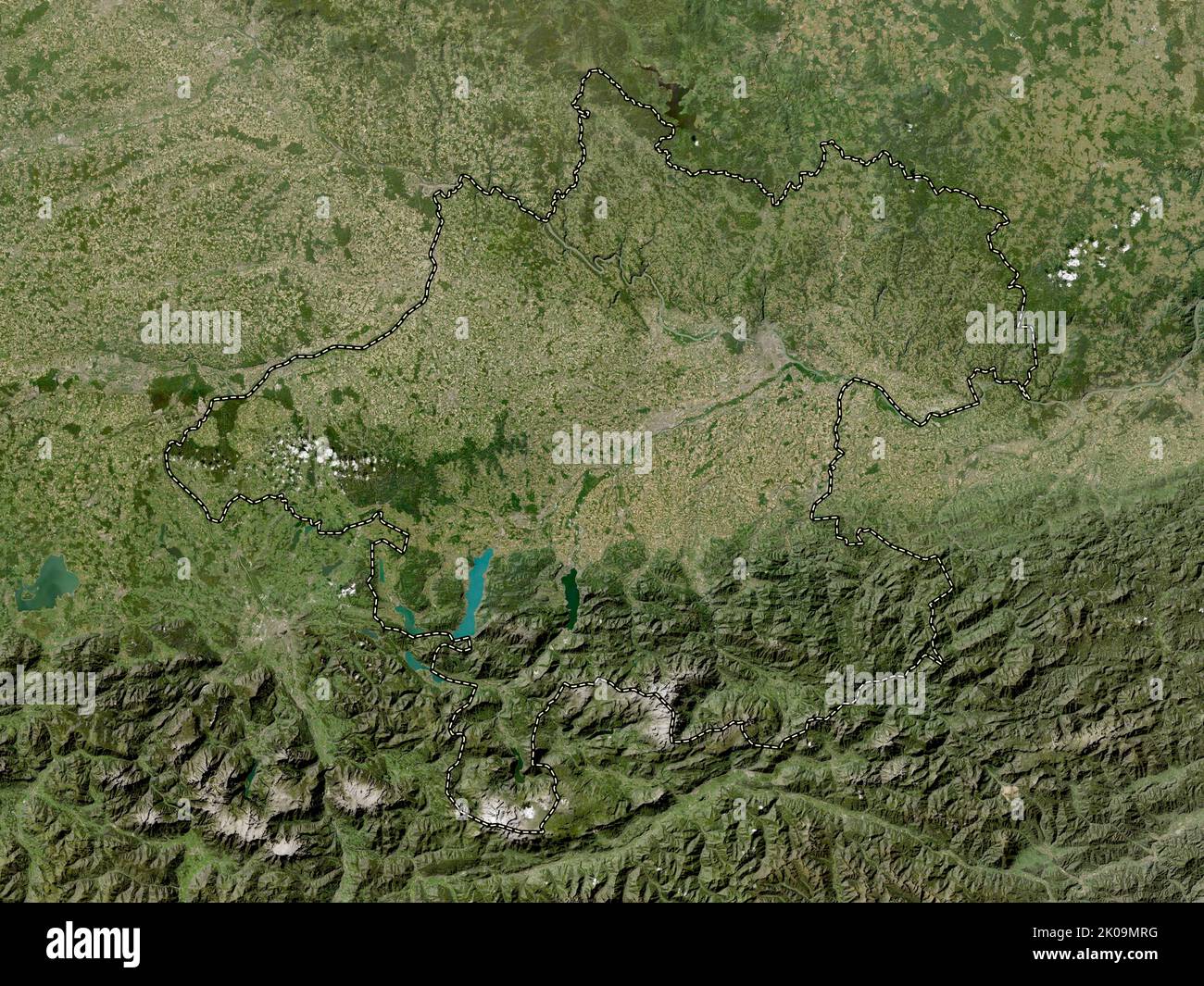 Oberosterreich state map hi-res stock photography and images - Alamy