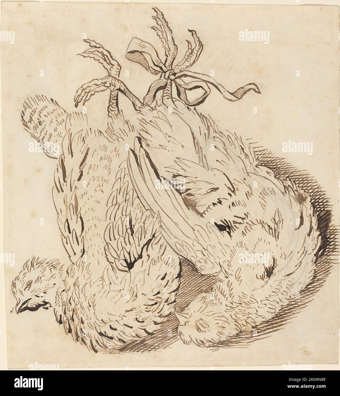 Two Dead Chickens, 18th century Stock Photo - Alamy