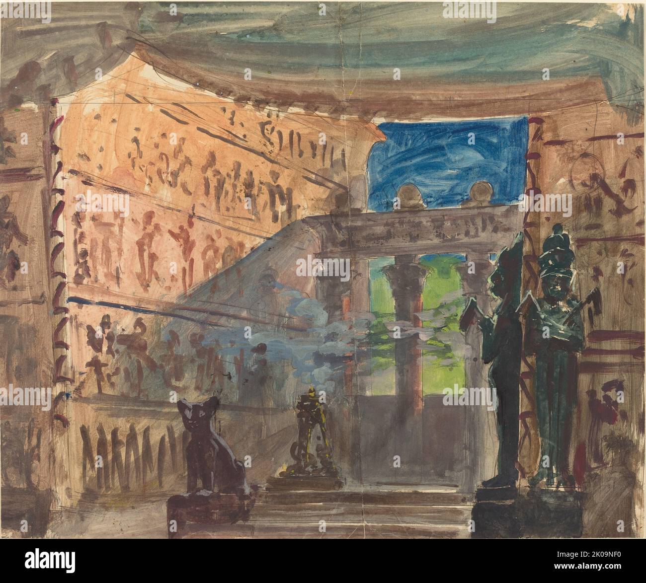 Interior of an Ancient Egyptian Temple, c.1888 Stock Photo - Alamy