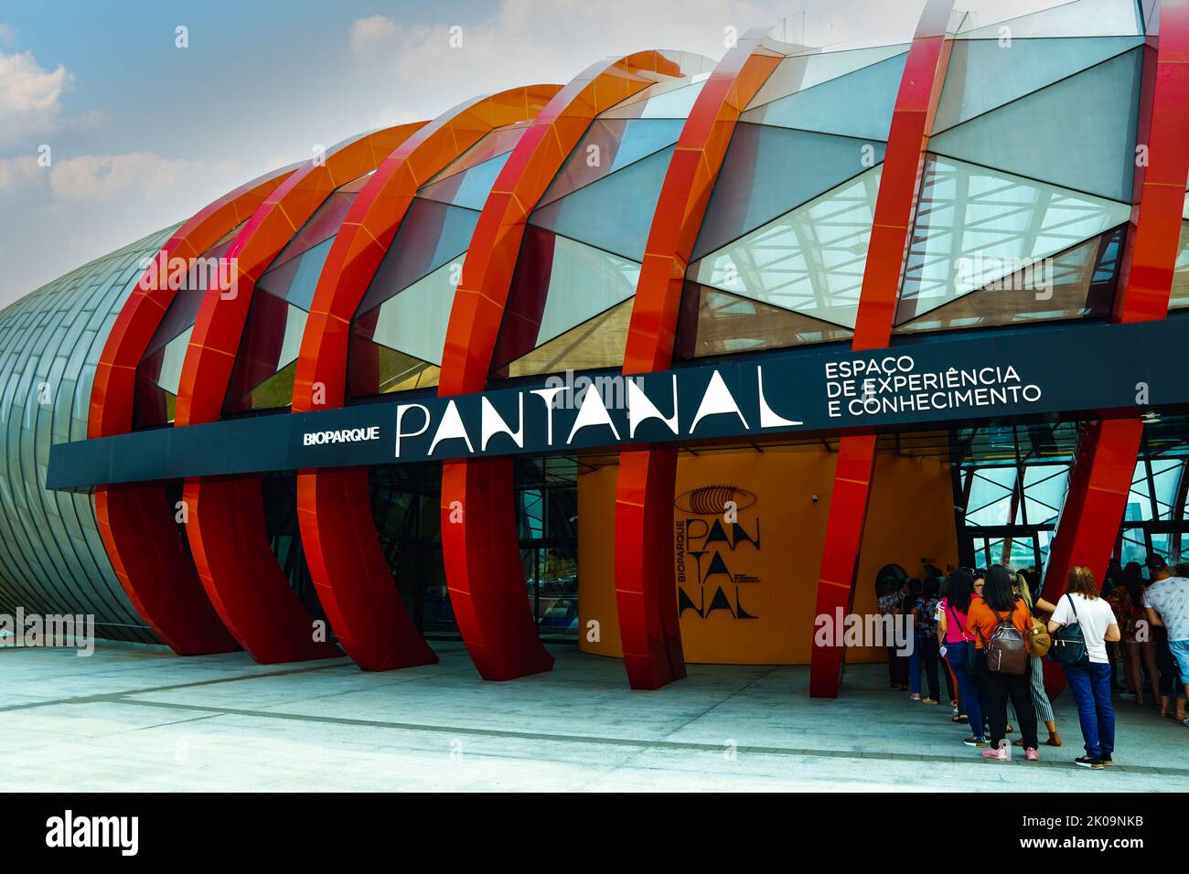 Partial view of the Bioparque Pantanal (Pantanal Aquarium), in Campo ...