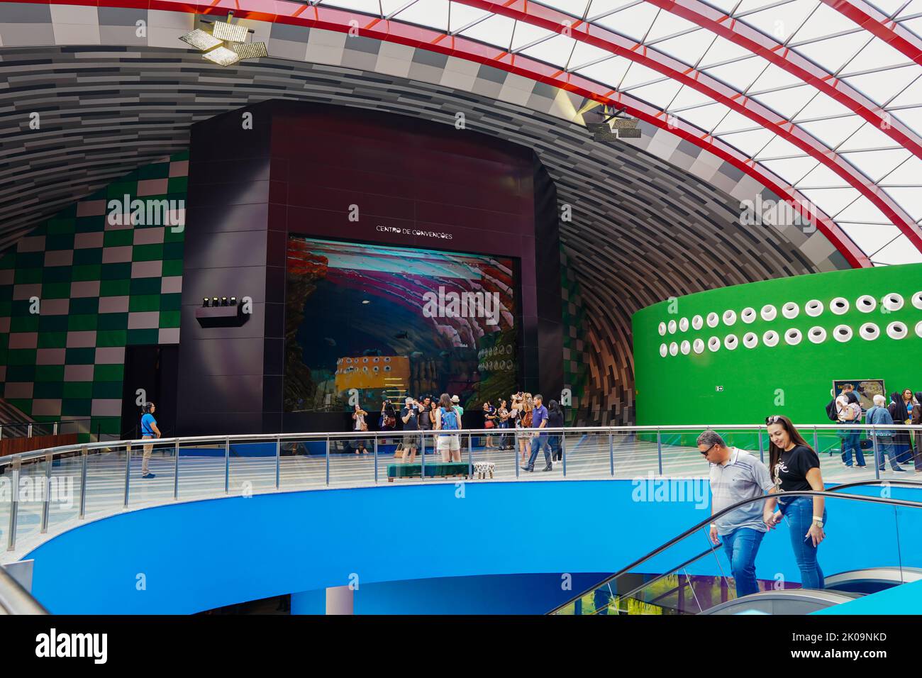 Internal view of the Bioparque Pantanal (Pantanal Aquarium), in Campo ...
