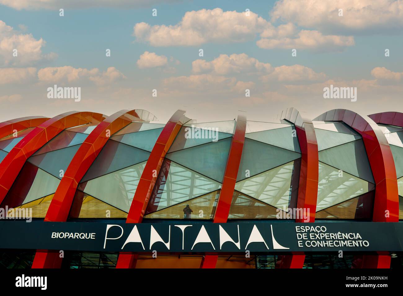 Partial view of the Bioparque Pantanal (Pantanal Aquarium), in Campo ...