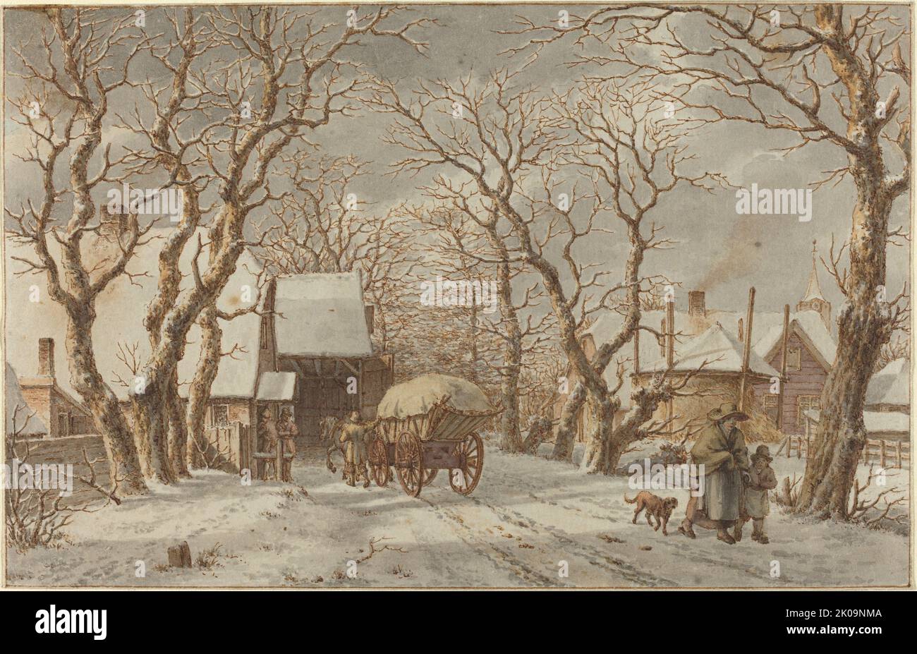 Winter Scene, 1790 Stock Photo - Alamy