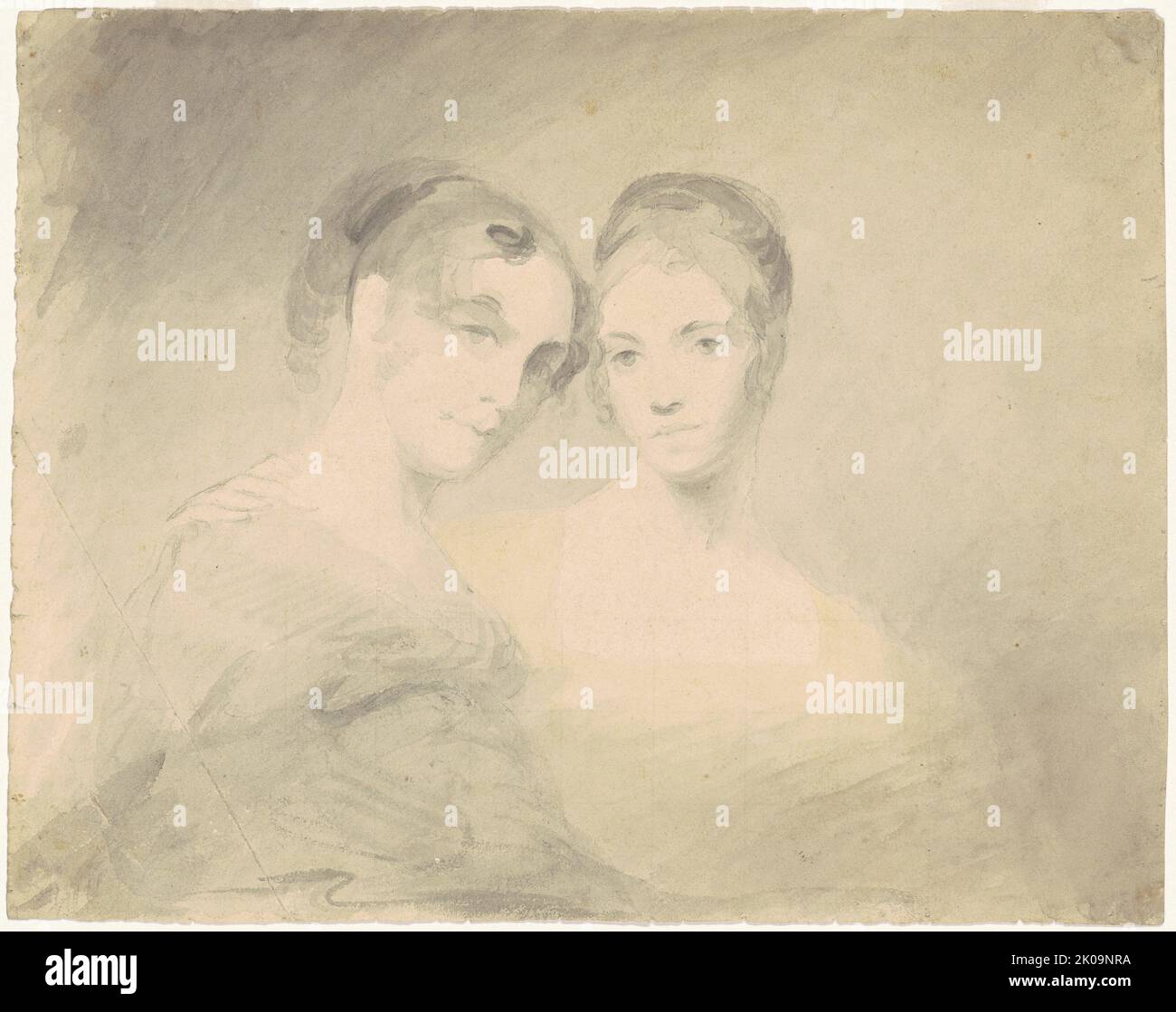 Two Women [recto], c. 1830-1850 Stock Photo - Alamy