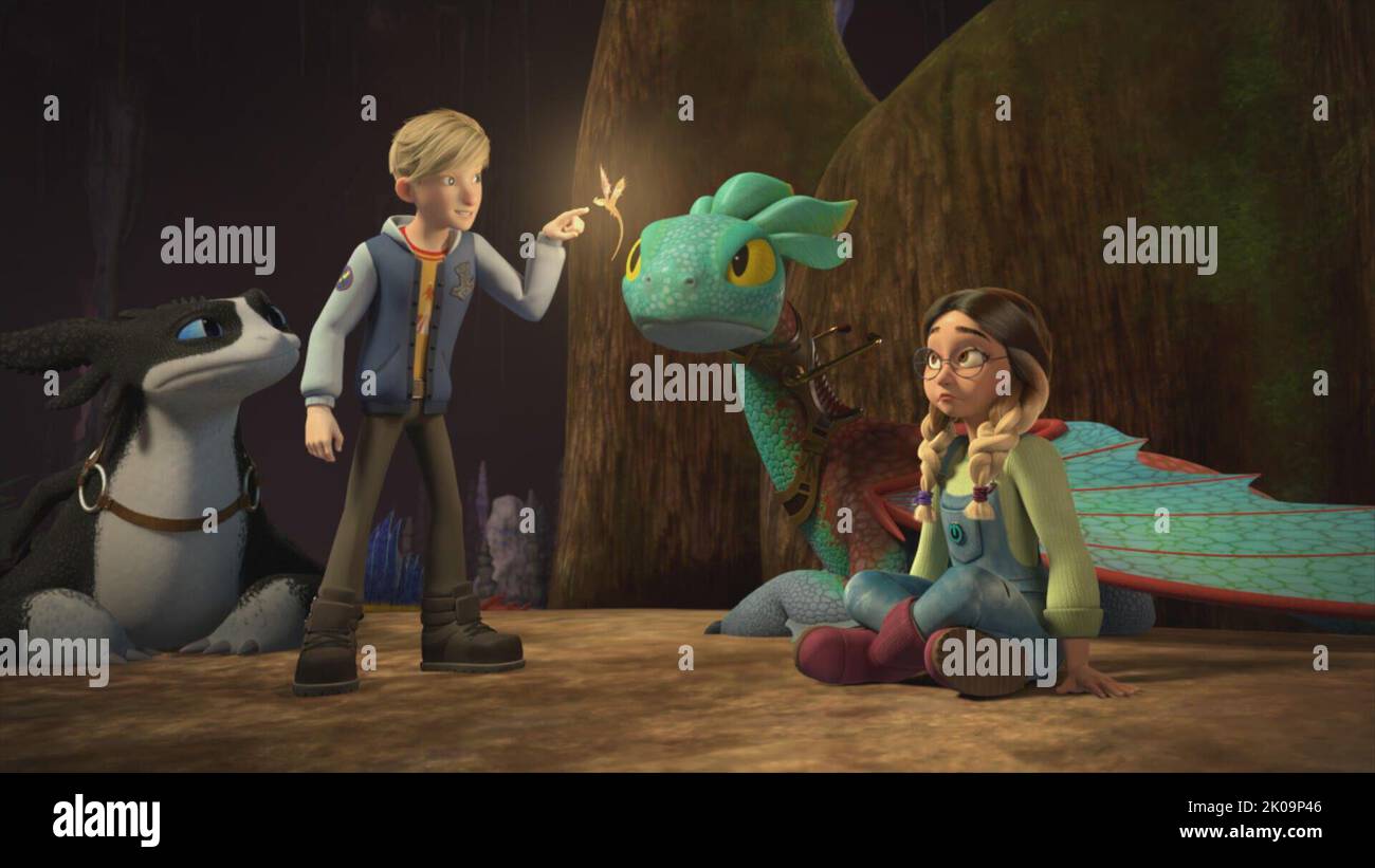 DRAGONS: THE NINE REALMS, from left: Thunder, Tom Kullersen (voice ...