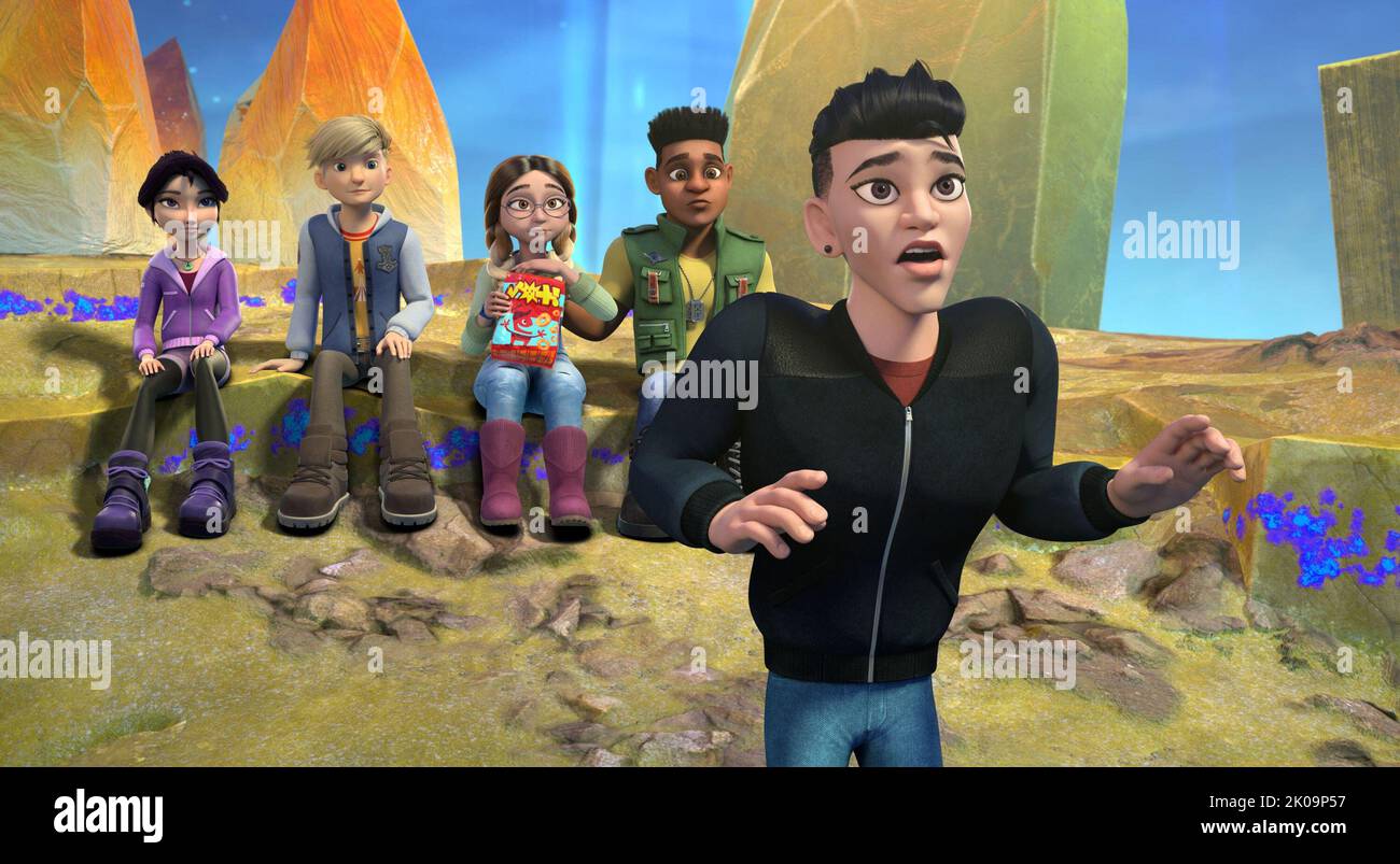 DRAGONS: THE NINE REALMS, from left: Jun Wong (voice: Ashley Liao), Tom ...